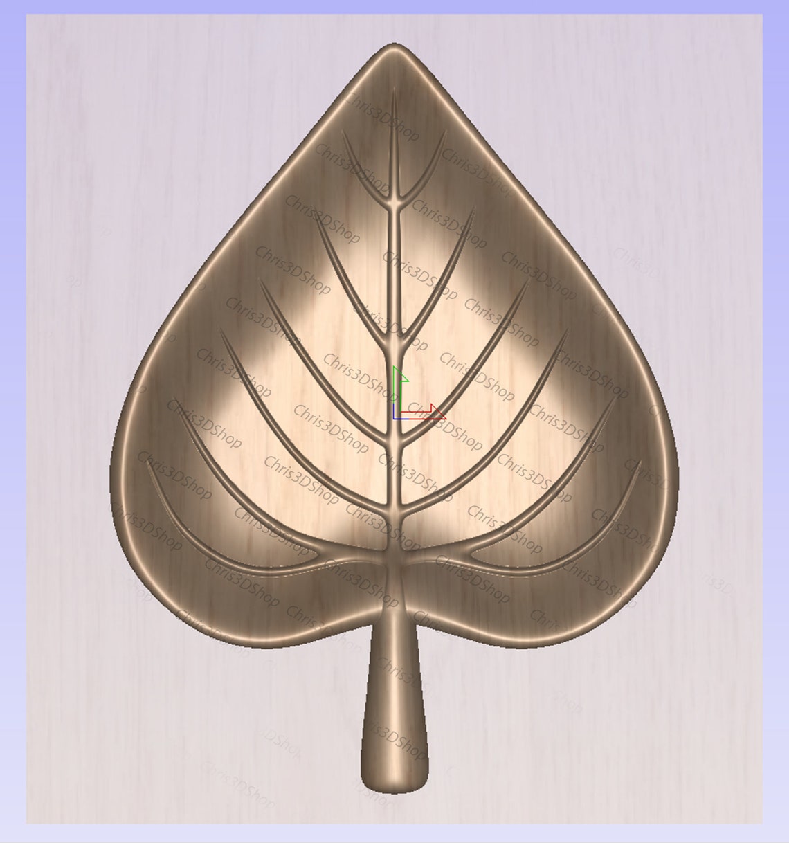 Leaf Shaped Tray 3D STL Files for CNC and 3D Printer | Etsy UK