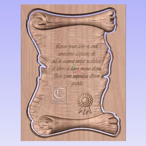 Scroll Shaped Plaque - STL Files for CNC - Etsy Australia