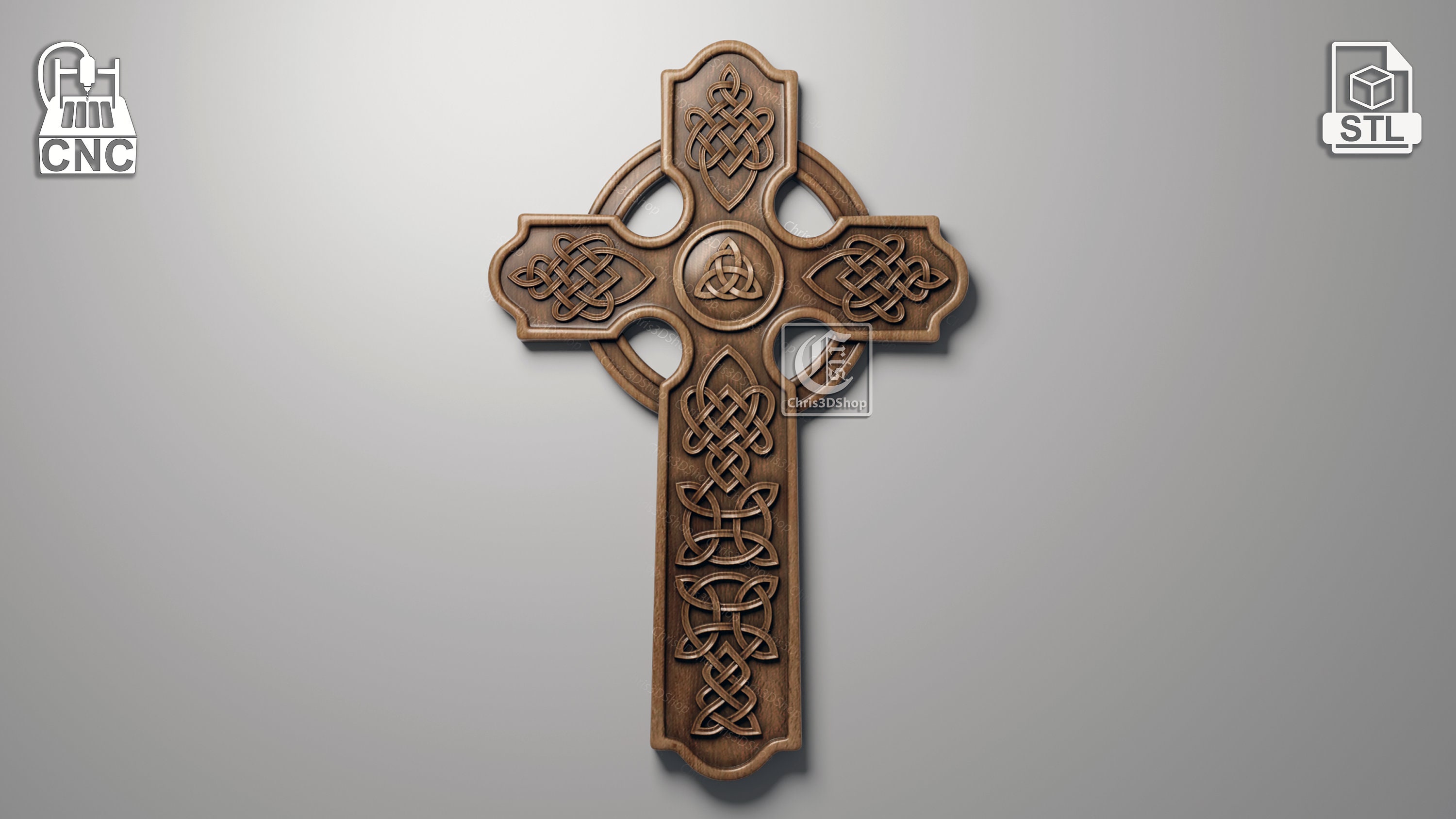 Celtic Cross V2 - 3D STL Files for CNC - Etsy UK