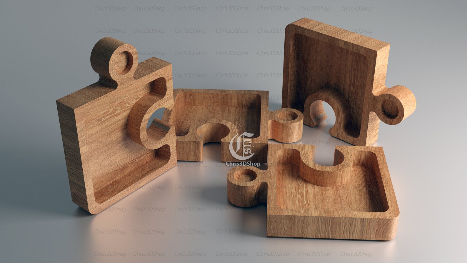 Square Shaped Puzzle Tray 3D STL File and Vector Files - Etsy