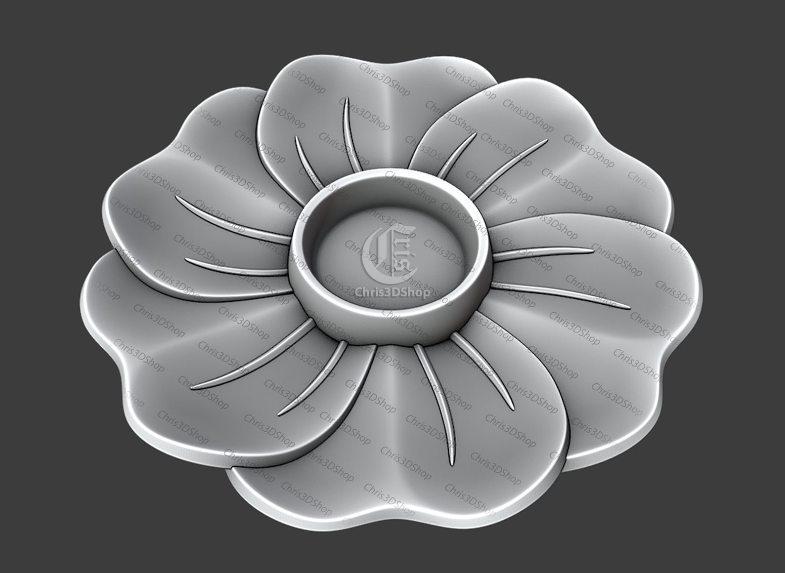 Flower Shaped Tray V2 - 3D STL Files for CNC and 3D Printer - Etsy
