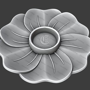 Flower Shaped Tray V2 - 3D STL Files for CNC and 3D Printer - Etsy