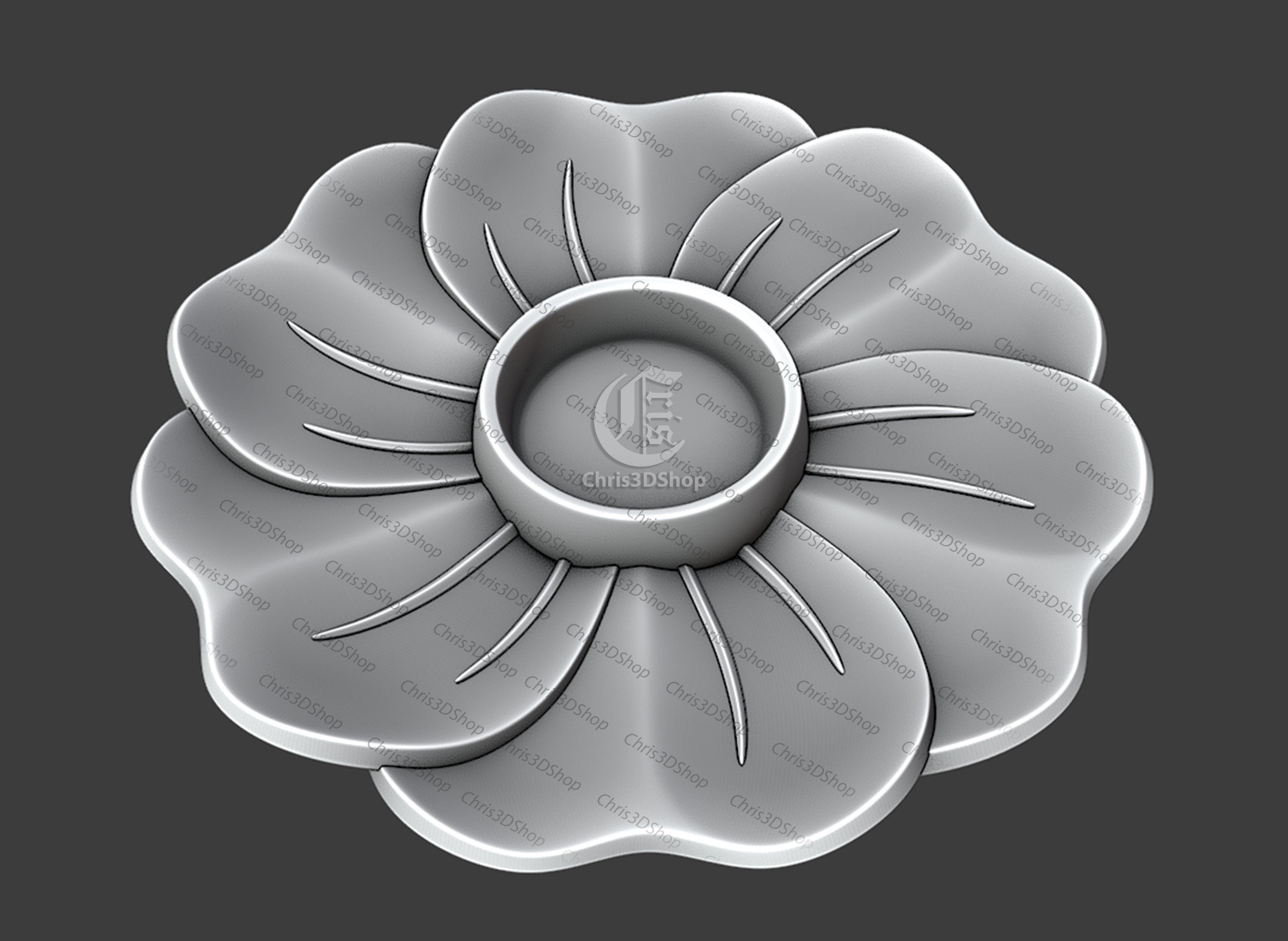Flower Shaped Tray V2 3D STL Files for CNC and 3D Printer - Etsy UK
