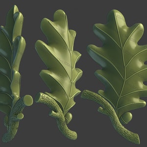Oak Leaf Tray - 3D STL Model for CNC Routers and 3D Printers - Etsy