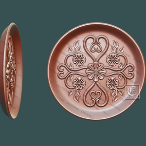 Decorative Round Tray- 3D STL File for CNC and 3D Printer - Etsy