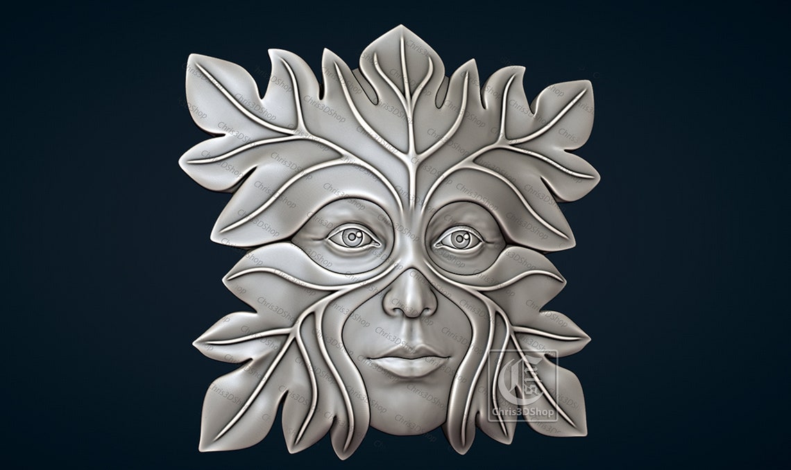 Greenwoman 3D STL Files for CNC - Etsy