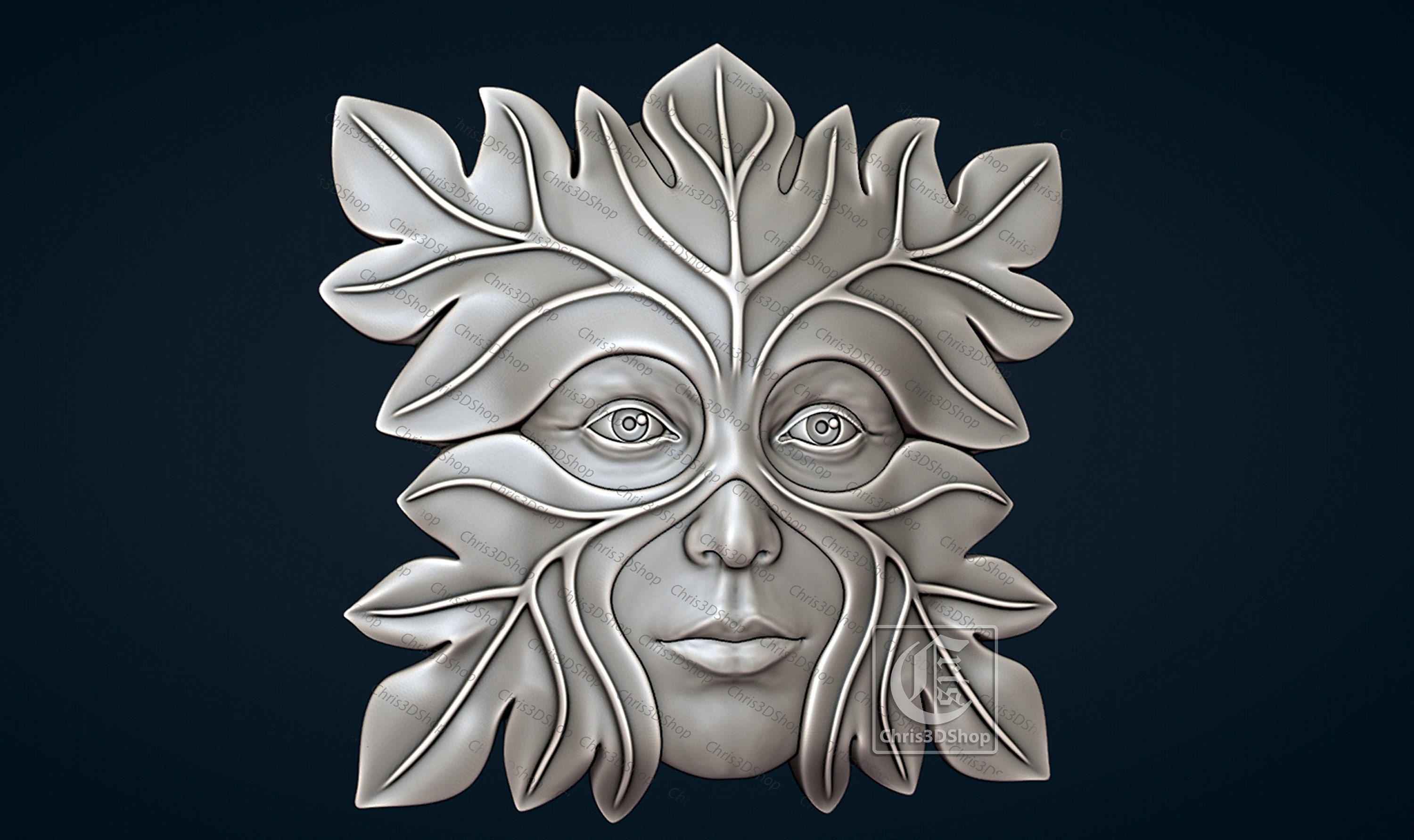 Greenwoman 3D STL Files for CNC - Etsy