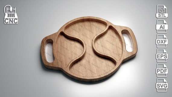 Round Tray V3 3D STL and Vector Files for CNC and 3D Printer | Etsy