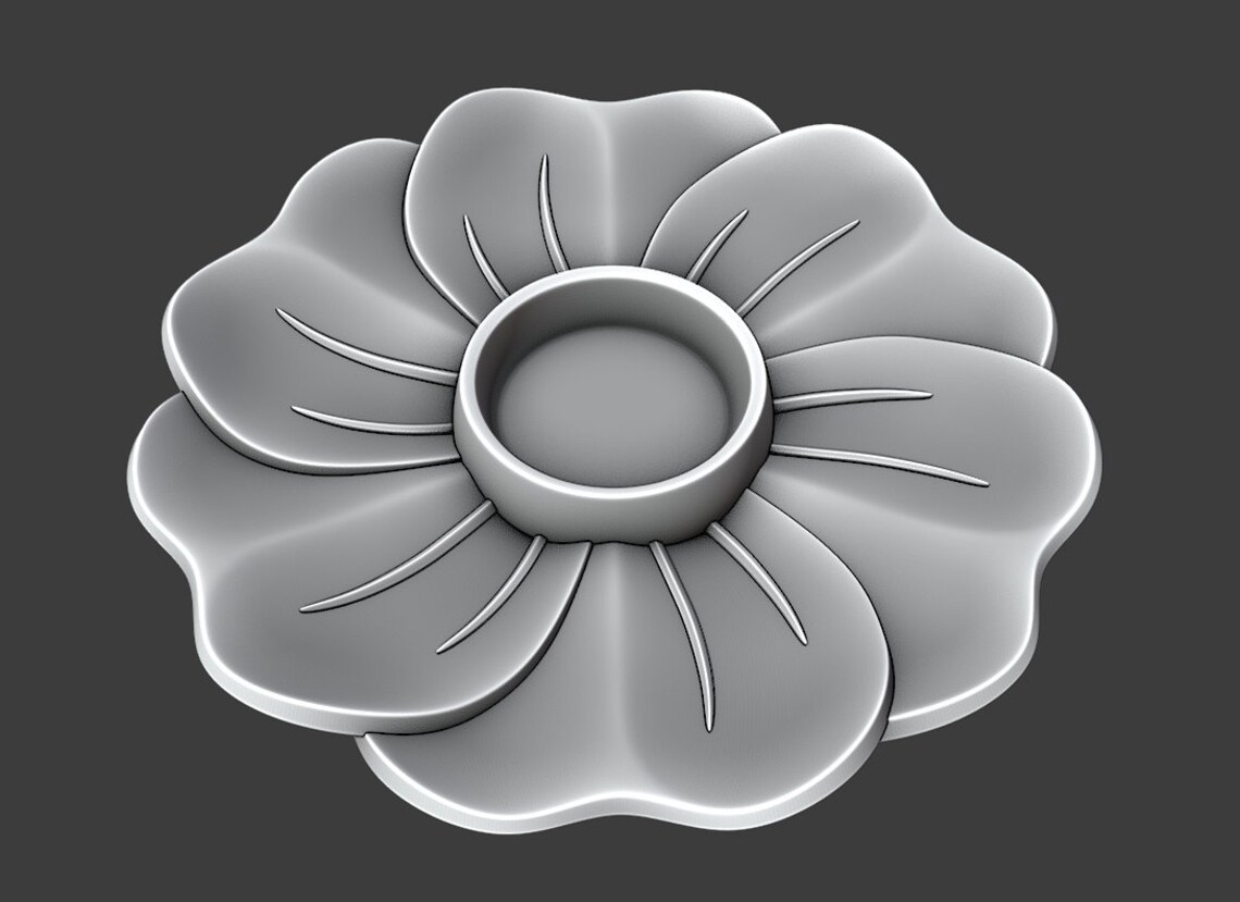 Flower Shaped Tray V2 3D STL Files For CNC and 3D Printer | Etsy