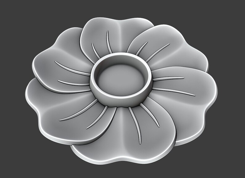 Flower Shaped Tray V2 3D STL Files For CNC and 3D Printer | Etsy