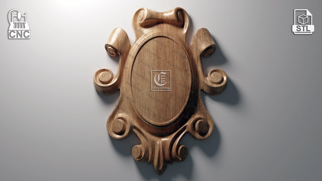 Decorative Plaque 2 - 3D STL Files for CNC - Etsy