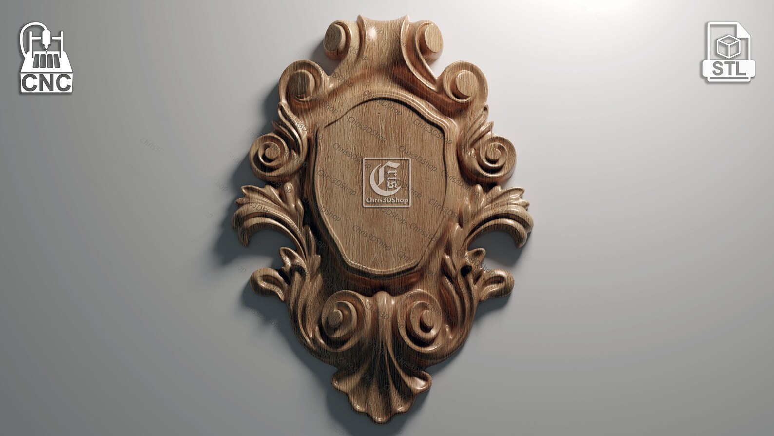 Decorative Plaque 3 3D STL Files for CNC - Etsy