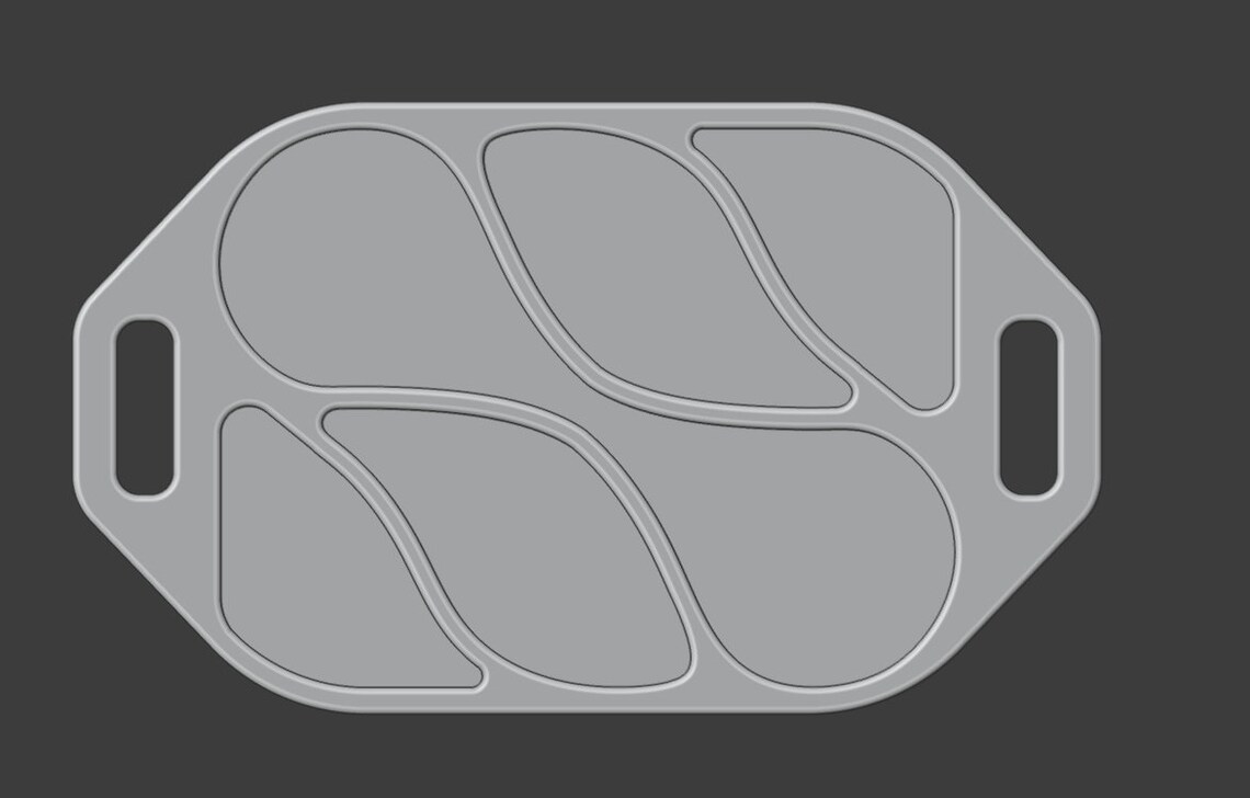 Serving Tray v3 3D STL file and vector files Dxf Svg | Etsy
