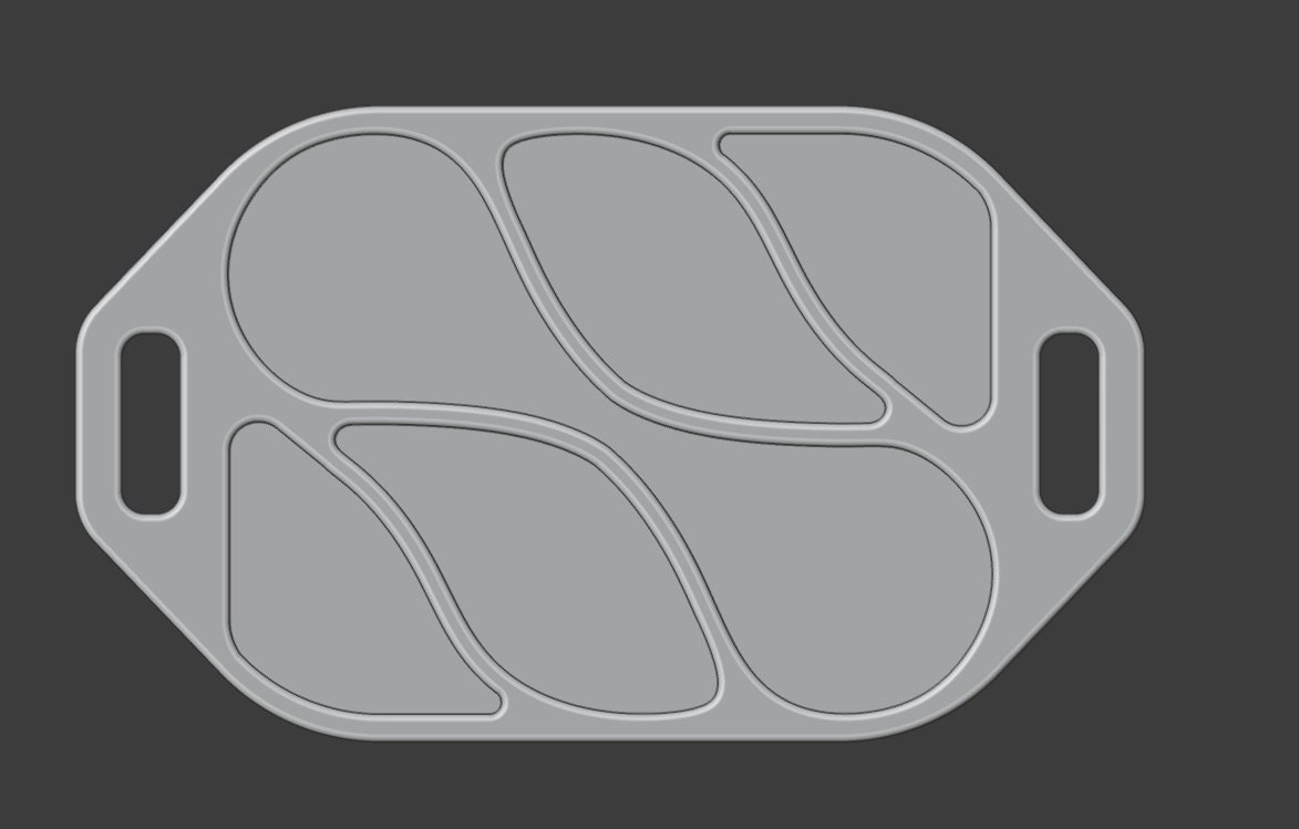 Serving Tray v3 3D STL file and vector files Dxf Svg | Etsy