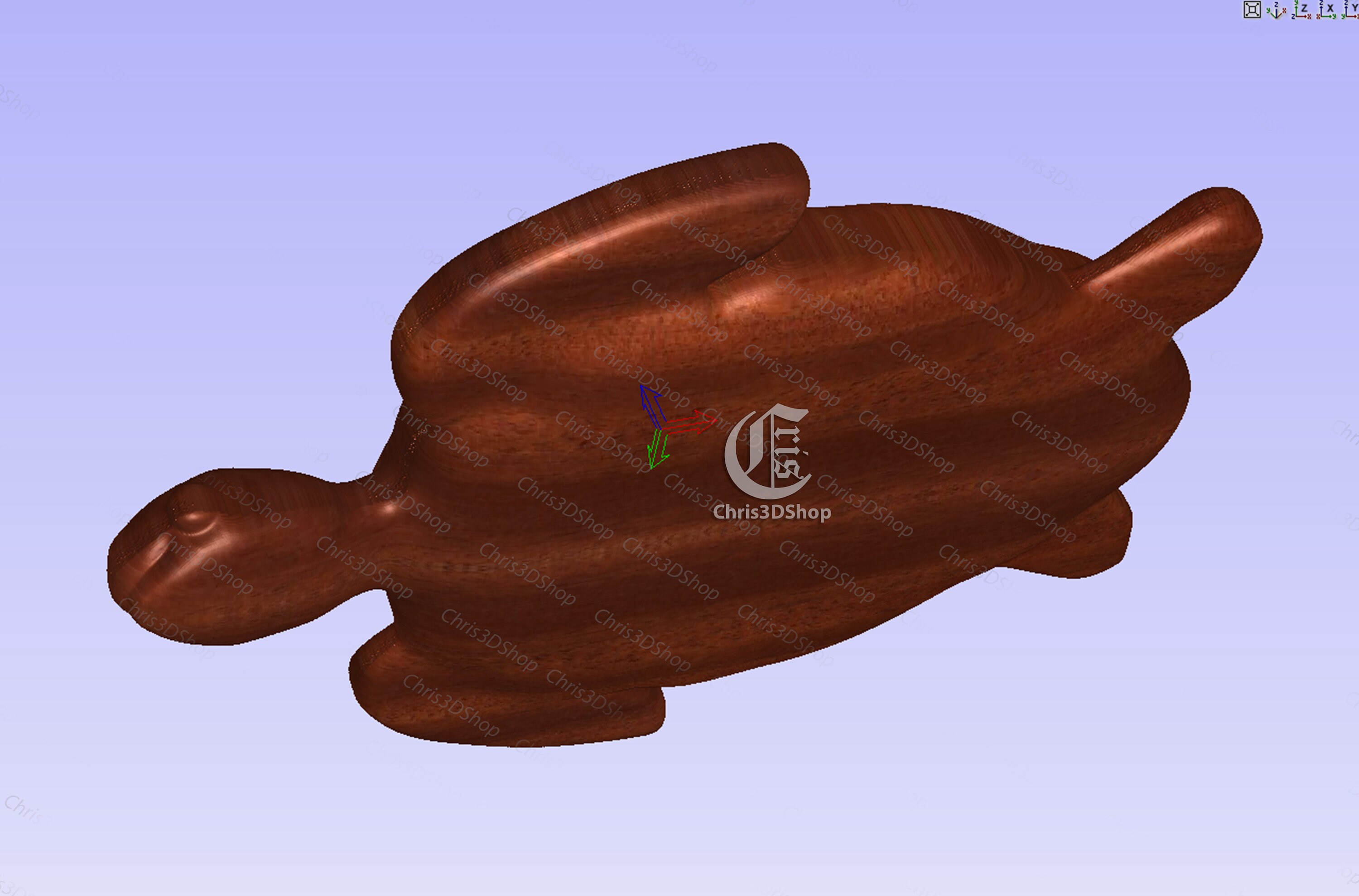 Turtle Shaped Tray 3D STL Model for CNC - Etsy Canada