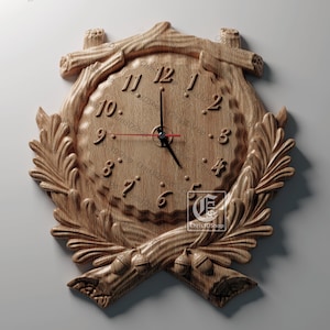 Wall Clock 15 - 3D STL File for CNC - Etsy