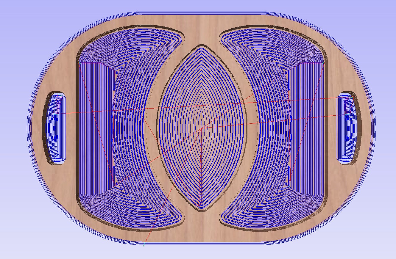 Oval Serving Tray 3D STL File and Vector Files dxf Svg | Etsy