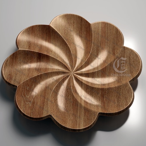 Flower Shaped Tray V2 3D STL Files for CNC and 3D Printer - Etsy