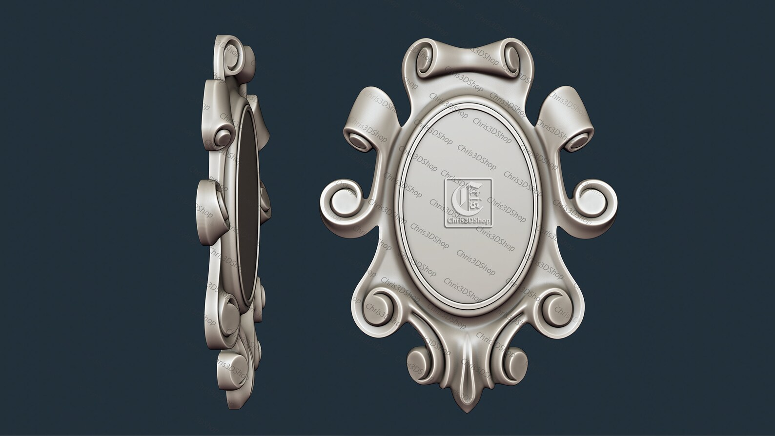 Decorative Plaque 2 3D STL Files for CNC - Etsy