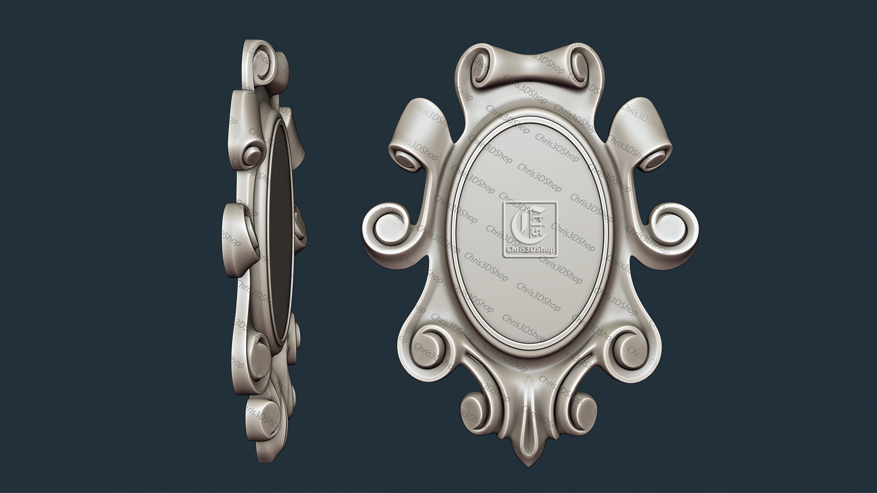 Decorative Plaque 2 - 3D STL Files for CNC - Etsy