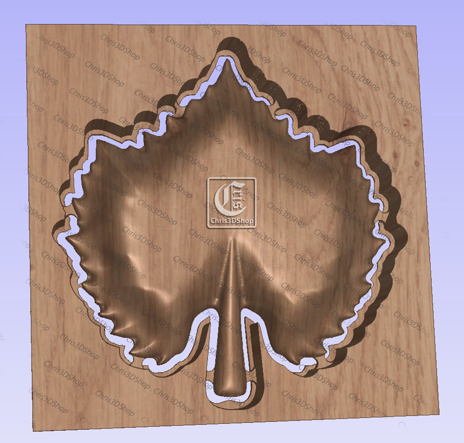 Vine Leaf Shaped Tray - 3D STL Model for CNC Routers - Etsy