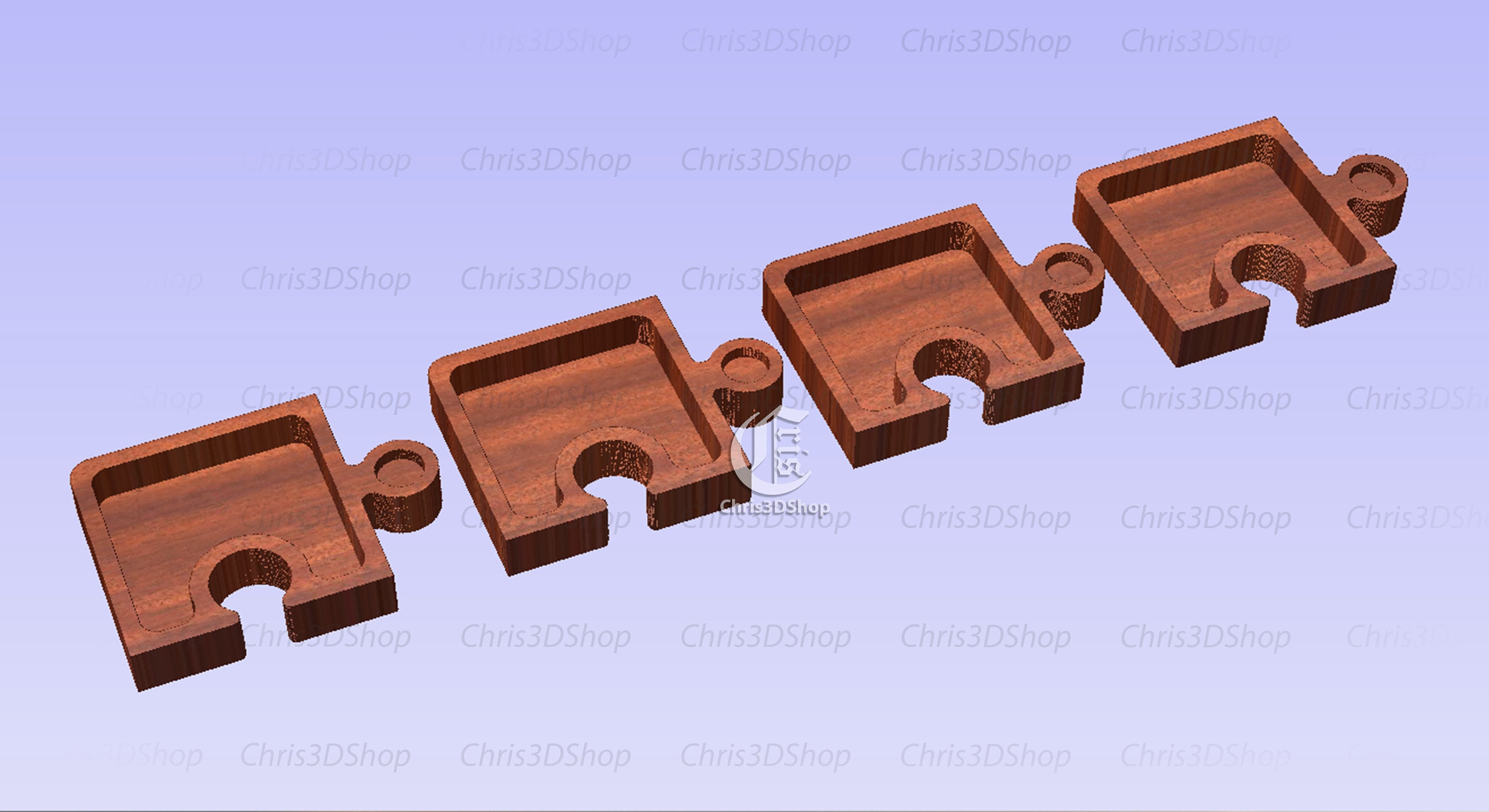 Square Shaped Puzzle Tray 3D STL File and Vector Files - Etsy