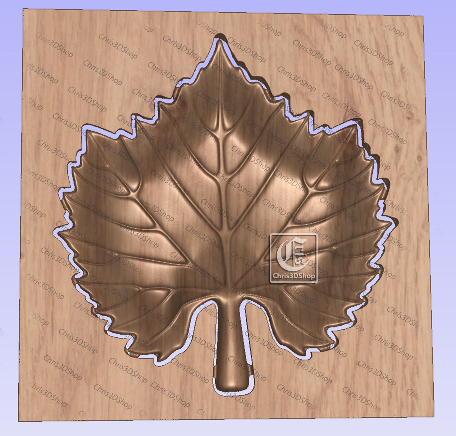 Vine Leaf Shaped Tray - 3D STL Model for CNC Routers - Etsy