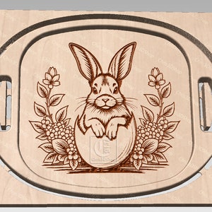 Easter Bunny Tray - Digital Files for CNC Router (svg, Dxf, Eps, Ai ...