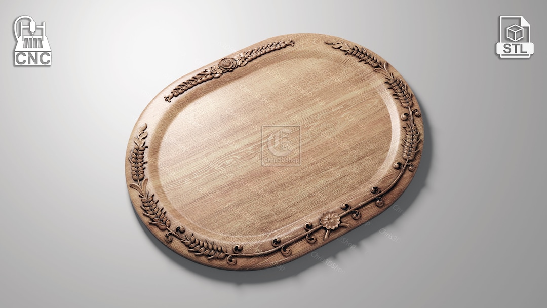 Oval Bread Platter - Digital File for CNC Router in STL Format - Etsy