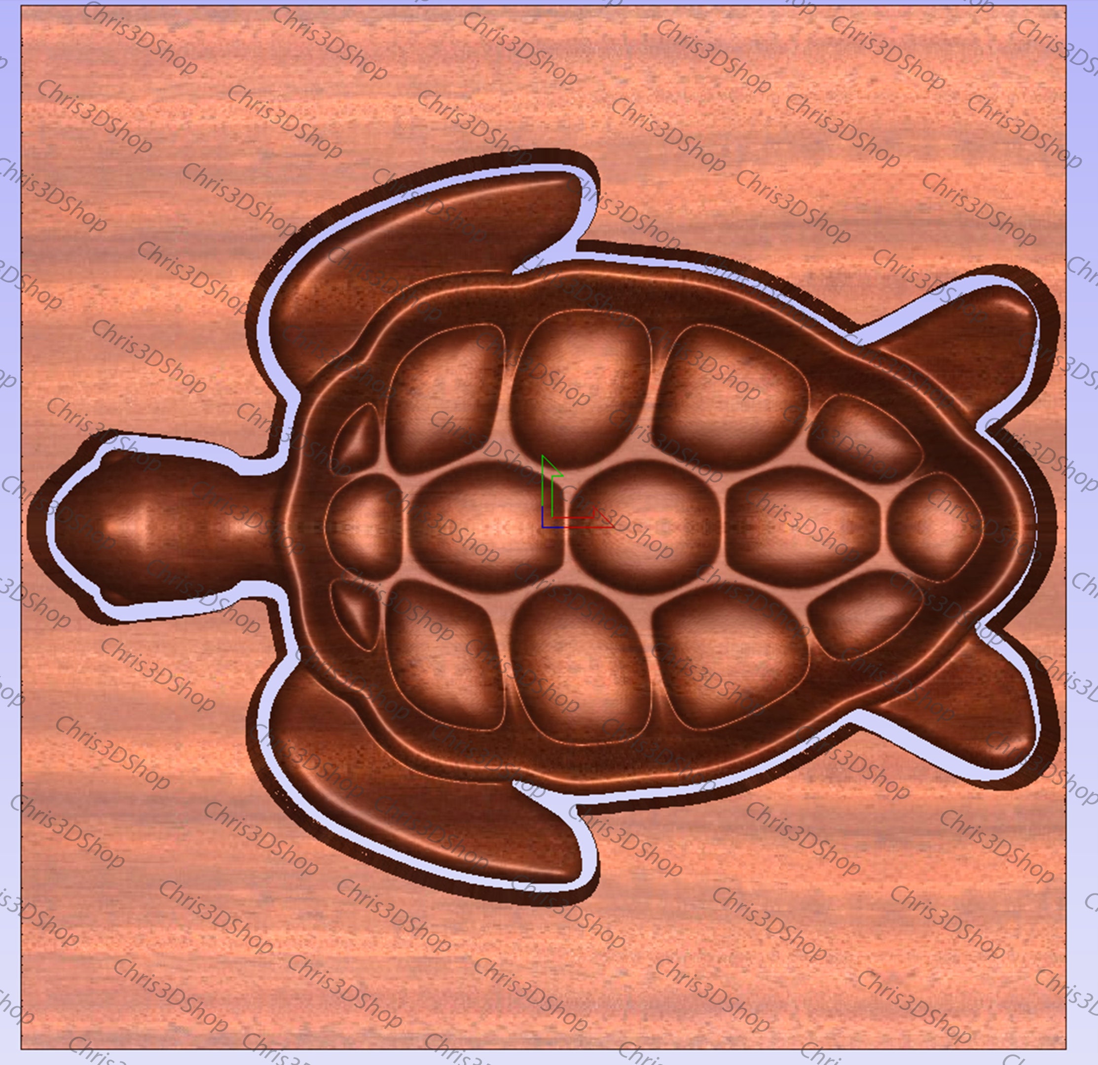 Turtle Shaped Tray 3D STL Model for CNC - Etsy UK