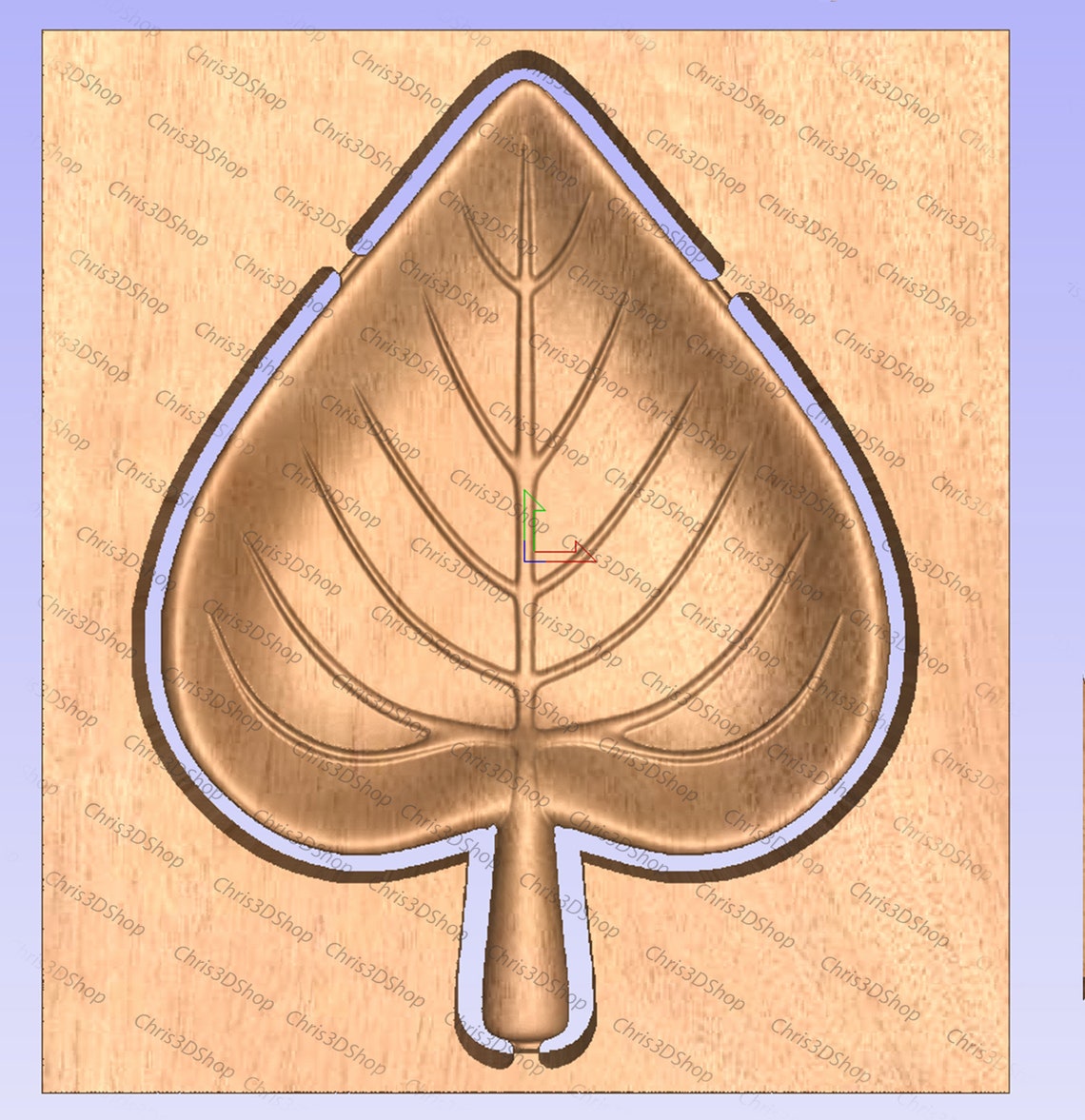 Leaf Shaped Tray 3D STL Files for CNC and 3D Printer | Etsy UK