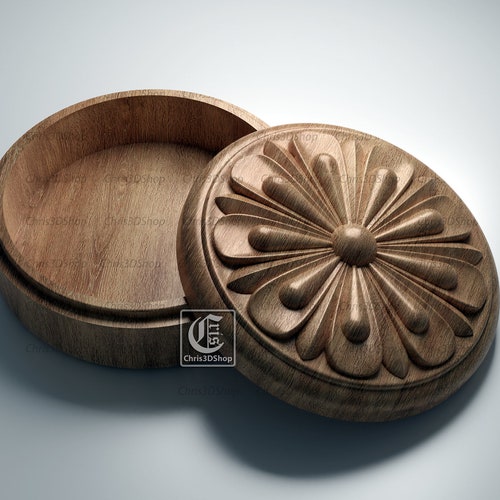 Round Jewelry Box V2 Files for CNC and 3D Printer - Etsy