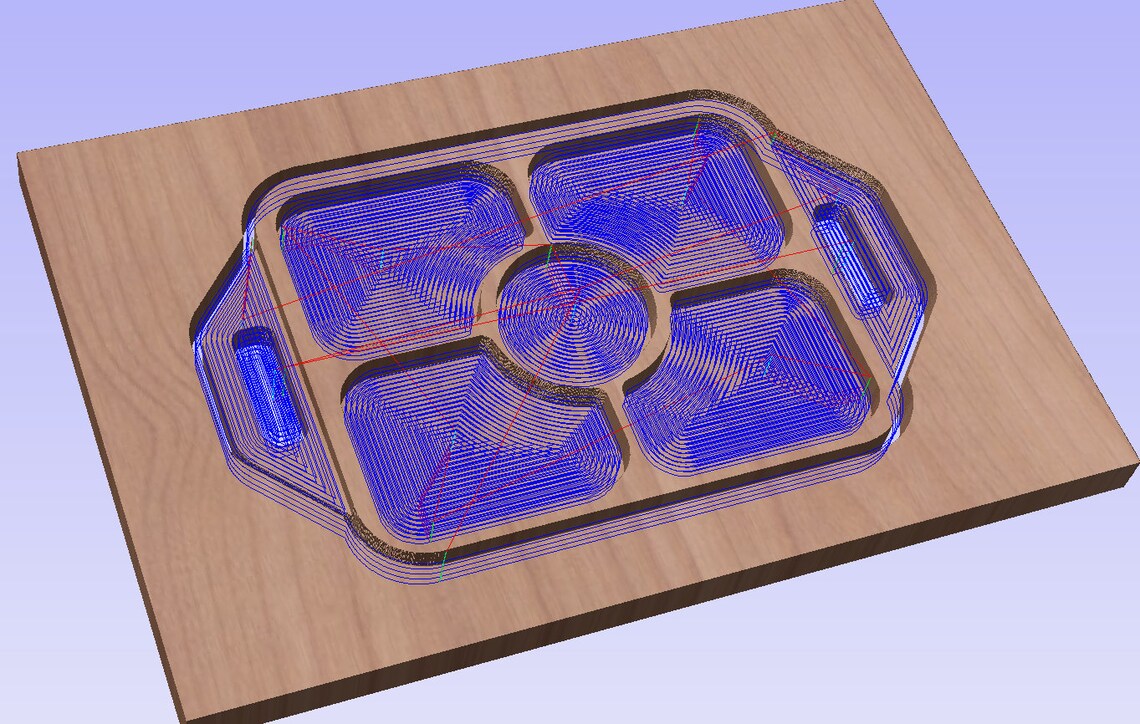 Serving Tray 3D STL and Vector Files for CNC stl Dxf Svg - Etsy