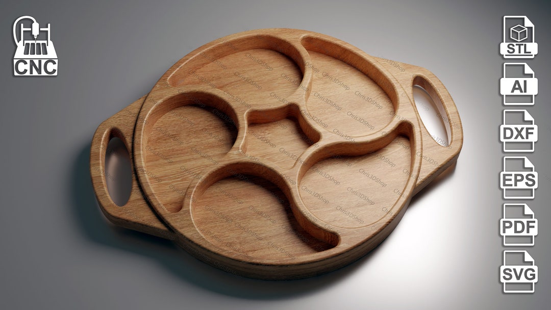 Simple Tray - 3D STL File and Vector Files - Dxf, Svg, Eps, Pdf, Ai for ...