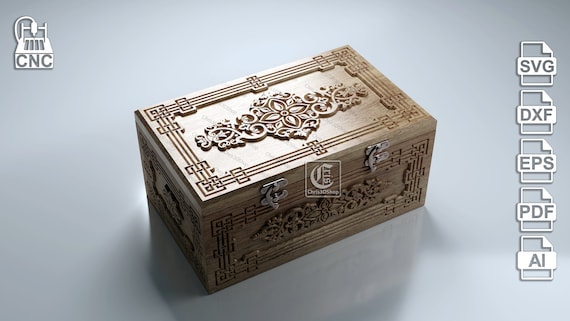Wooden Box Files for CNC svg Dxf Eps Ai Pdf - Etsy