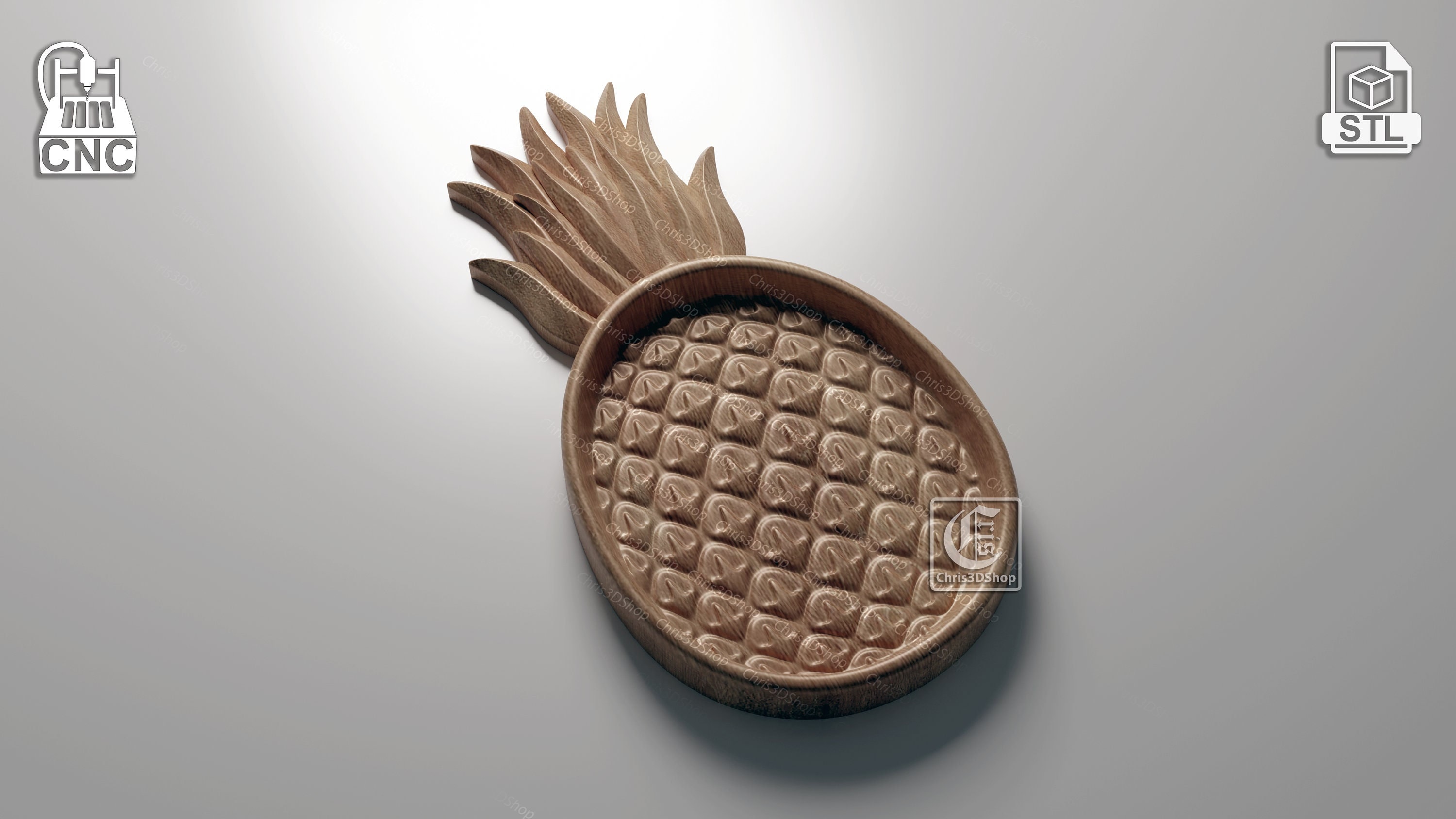 Pineapple Tray - STL Model for CNC - Etsy
