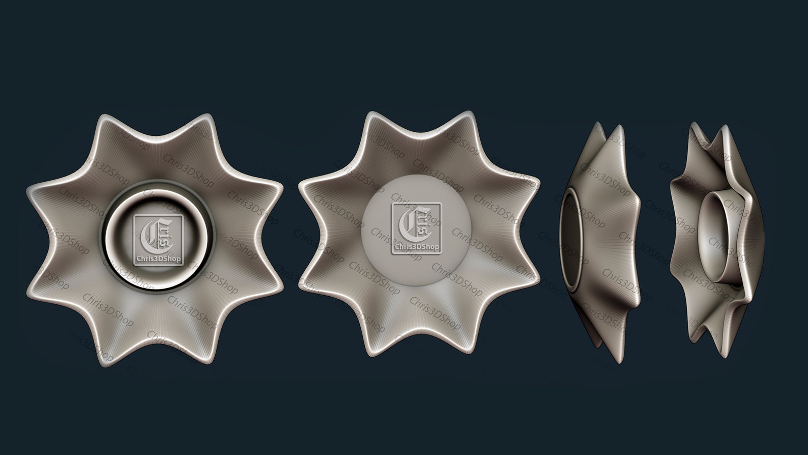 Flower Shaped Bowl 3D STL Files for CNC - Etsy