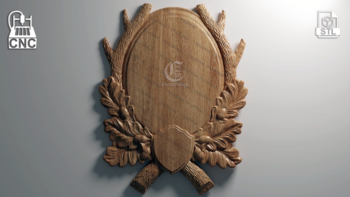 Trophy Mounting Plaque 4 - 3D STL Files for CNC - Etsy