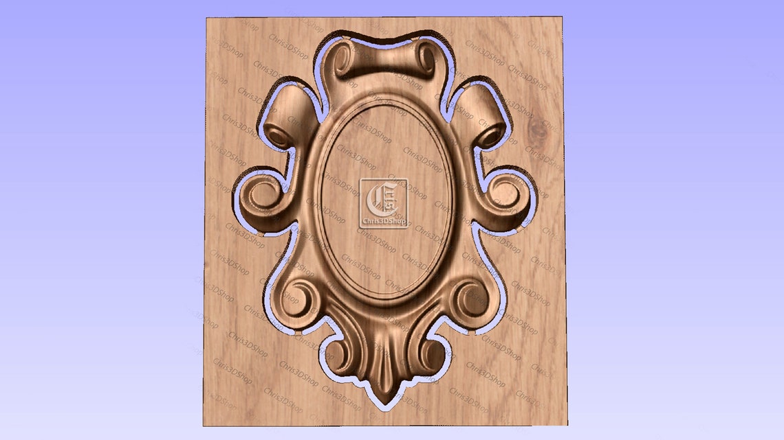 Decorative Plaque 2 3D STL Files for CNC - Etsy