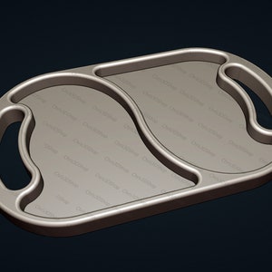 Oval Serving Tray 2- Files for CNC (svg, Dxf, Eps, Pdf, Ai, STL) - Etsy
