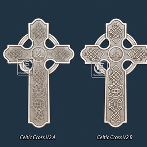 Celtic Cross V2 - 3D STL Files for CNC - Etsy
