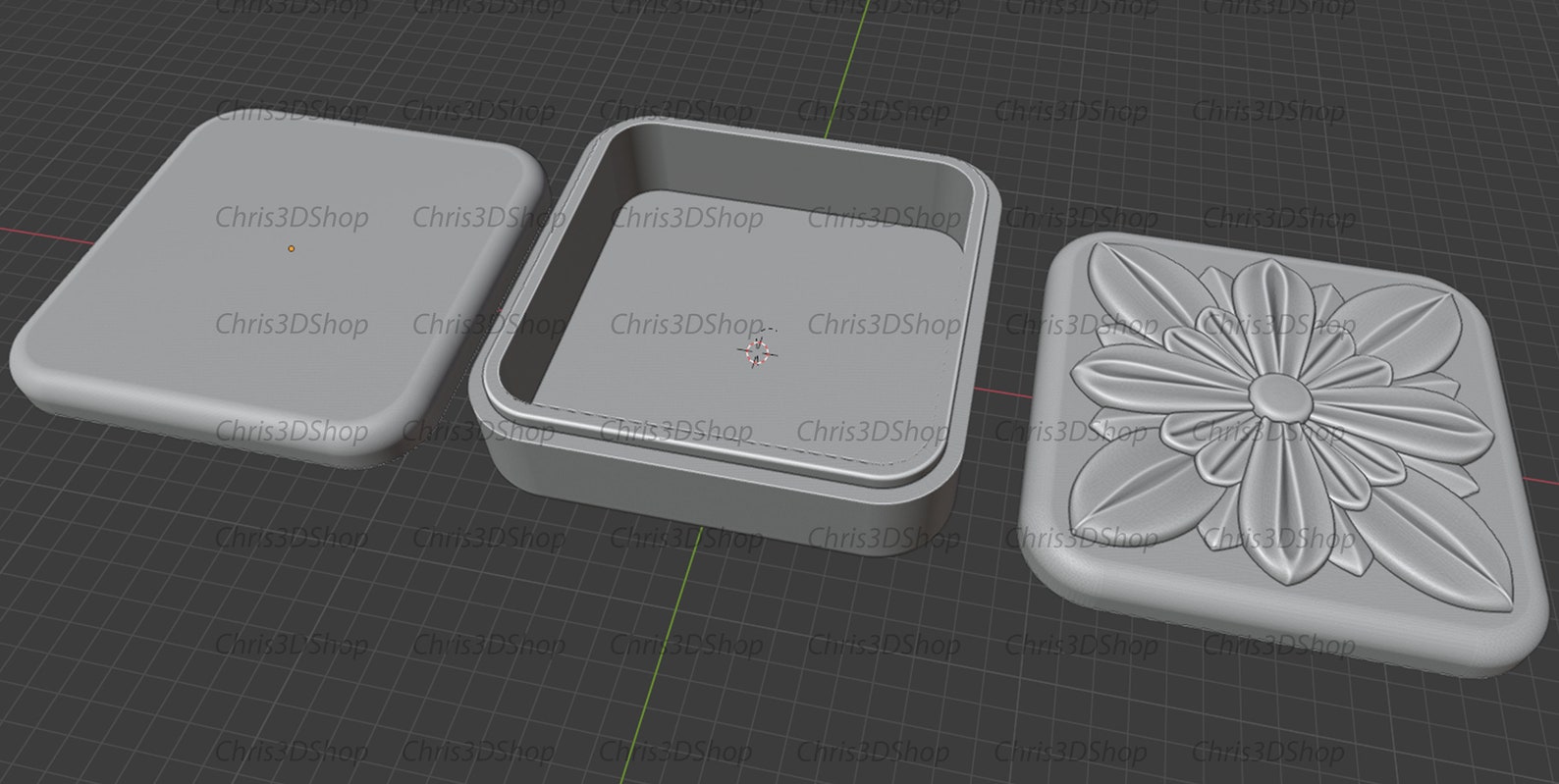 Square Jewelry Box Files for CNC and 3D Printer - Etsy