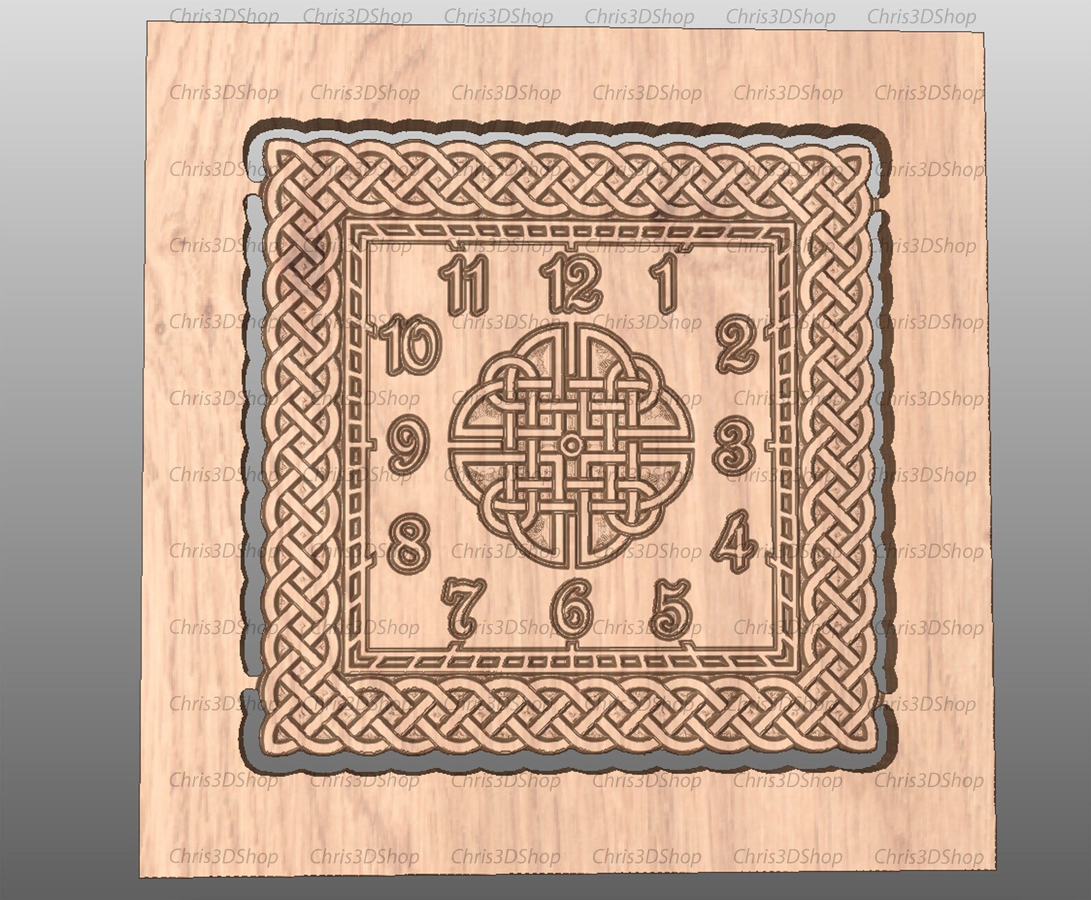 V-carved Clock 4 Files for CNC svg Dxf Eps Ai Pdf | Etsy