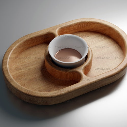 Round Tray V3 3D STL and Vector Files for CNC and 3D Printer - Etsy