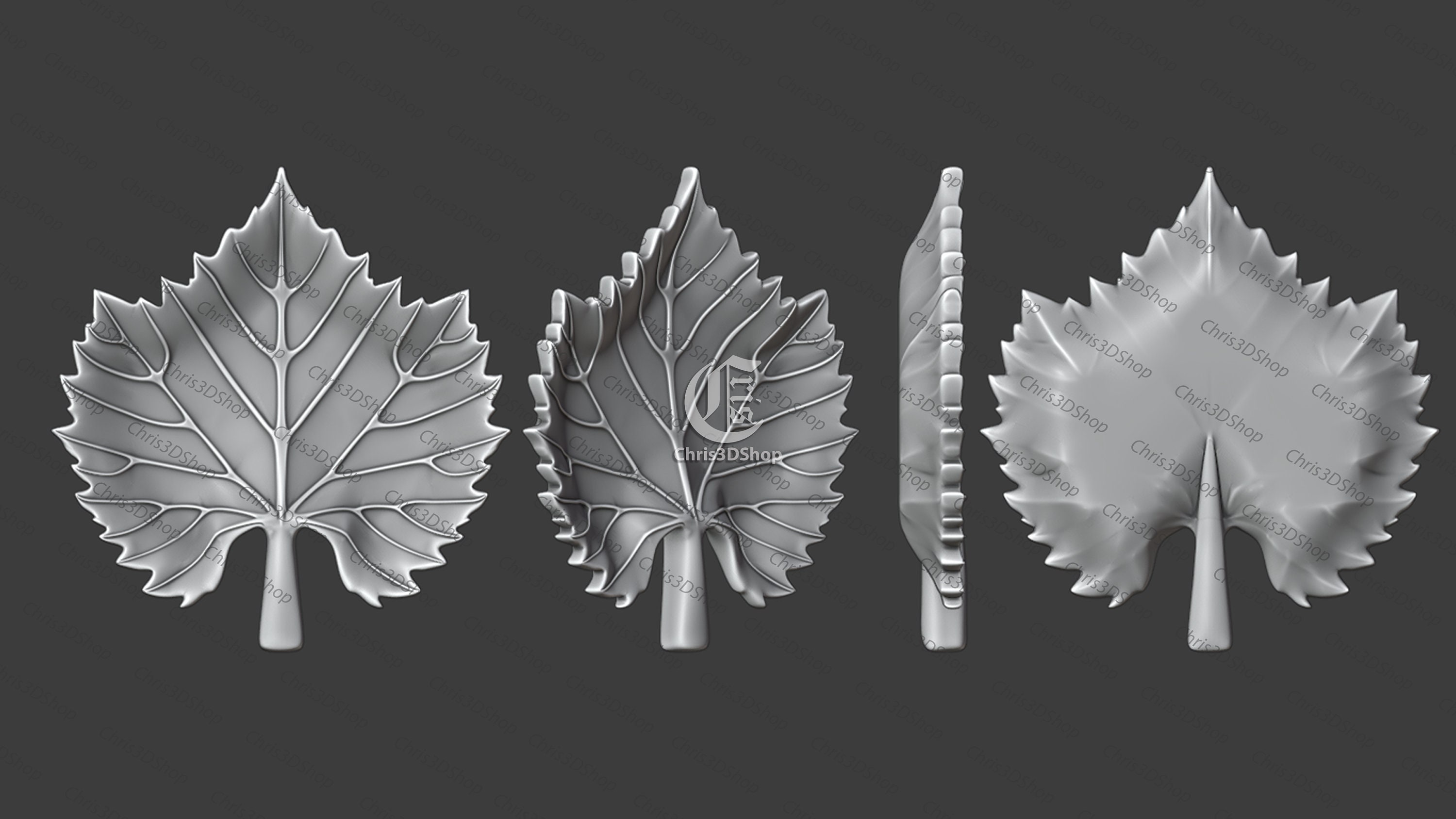 Vine Leaf Shaped Tray - 3D STL Model for CNC Routers - Etsy