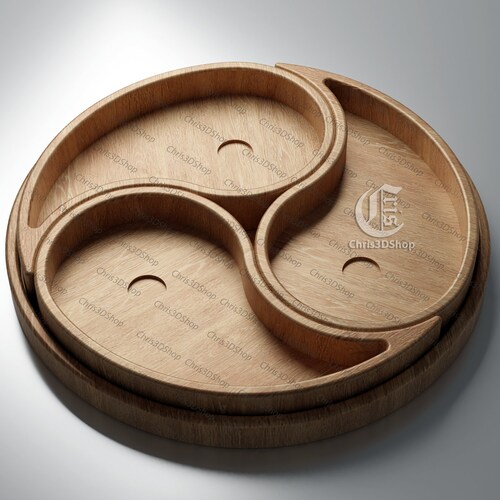 Round Shaped Tray 3D STL File and Vector Files Dxf Svg - Etsy