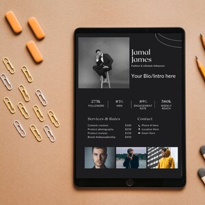 Ultmate Content Creator and Influencer Rate Card, Social Media Kit ...