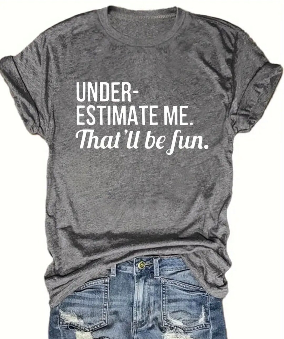 Plus Size Slogan Print T-shirt - Etsy