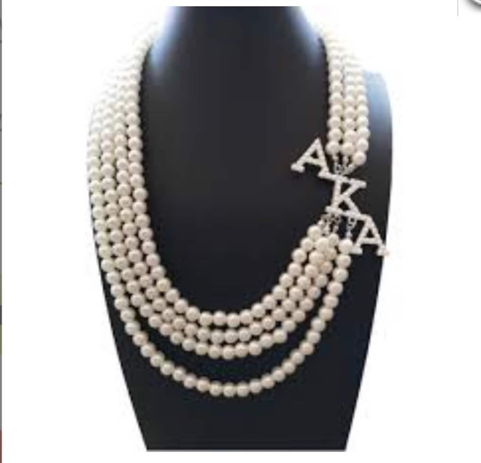 AKA Pearl Necklace - Etsy