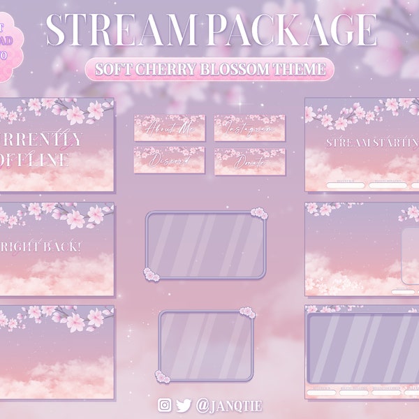Cherry Blossom Webcam Overlay - Etsy